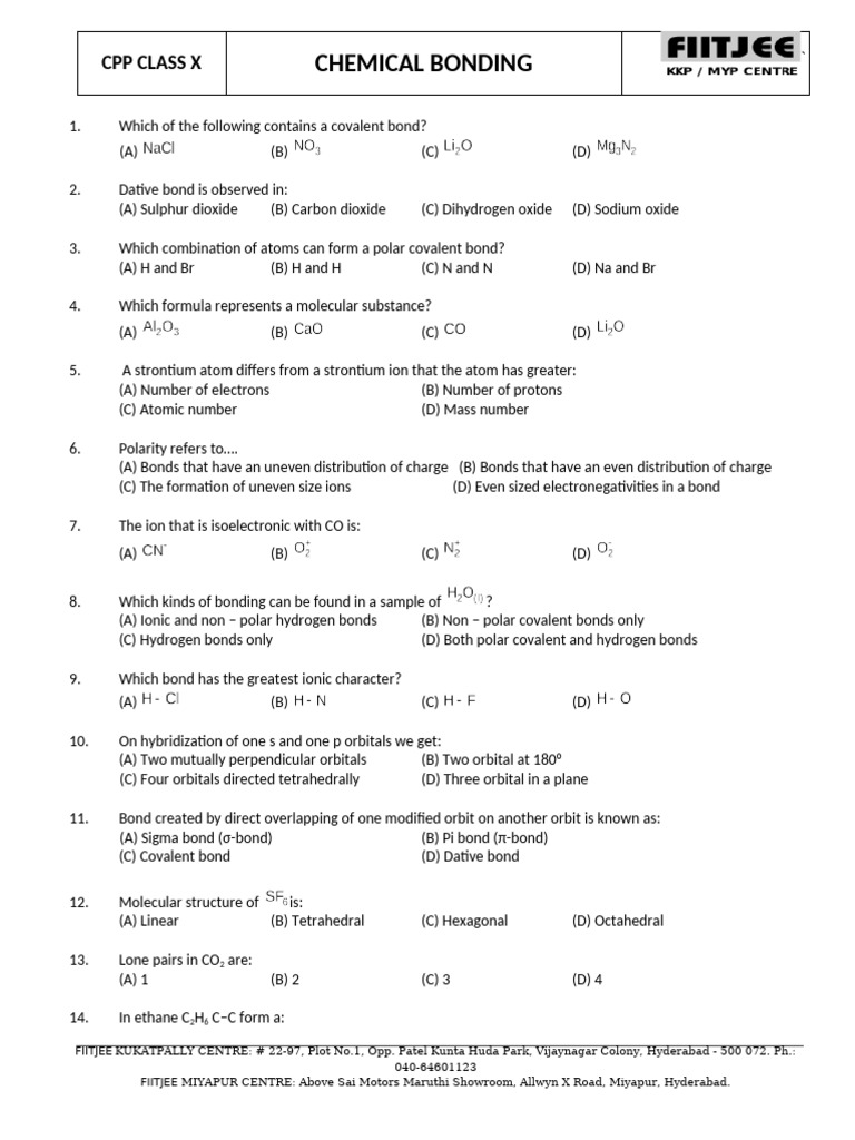 Chemical Bonding-CPP | PDF | Chemical Bond | Ion
