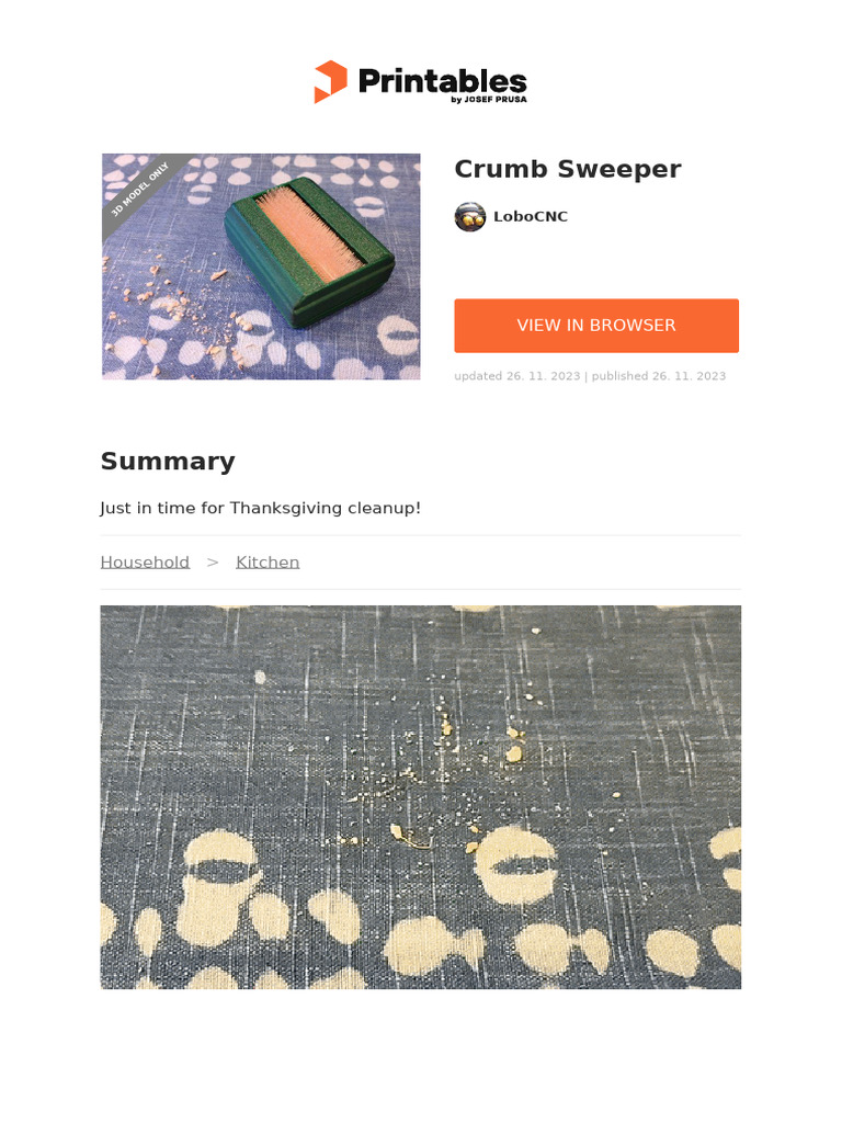 Crumb Sweeper | PDF