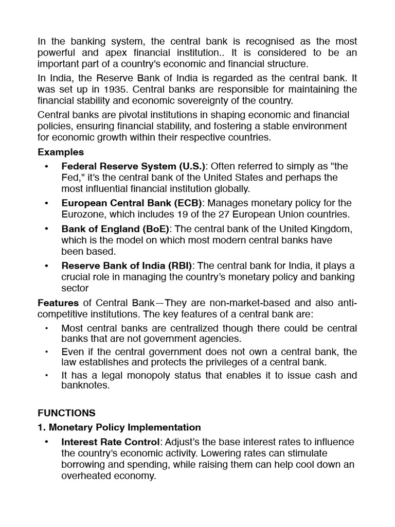 Inetrnational Banking and Finance | PDF | Investment Banking | Central Banks