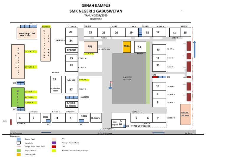 Denah SMK 2024 2025 Semester 2 Revisi | PDF