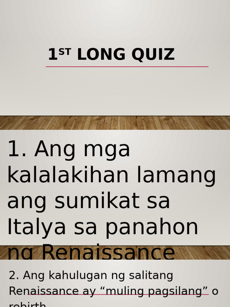 1st Short Quiz | PDF
