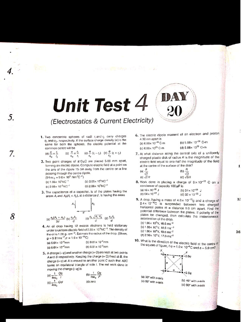 Chapter 20 - Unit Test 4 | PDF