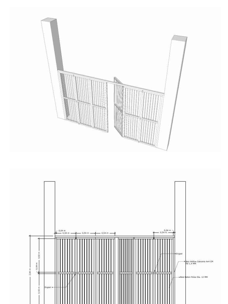 Layout Pintu Lipat Gudang Gas | PDF