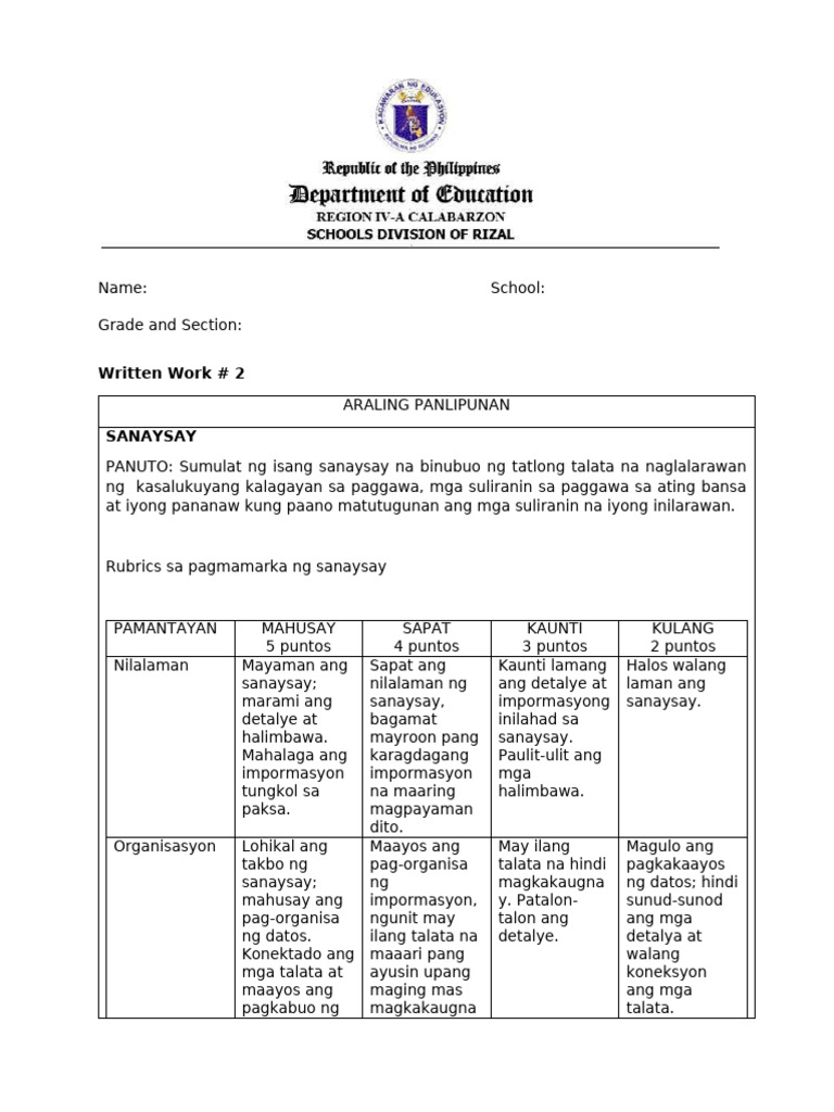 Grade-10 Q2 WW2 AP | PDF