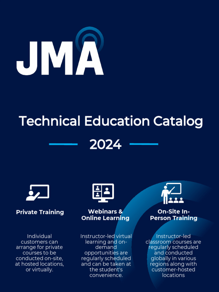 JMA Technical Education Catalog 010424 | PDF | Radio | Computer Network