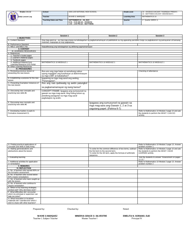 4th AP DLL | PDF | Teaching | Human Communication