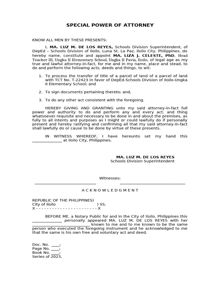 Sample Spa To Process Transfer of Title | PDF