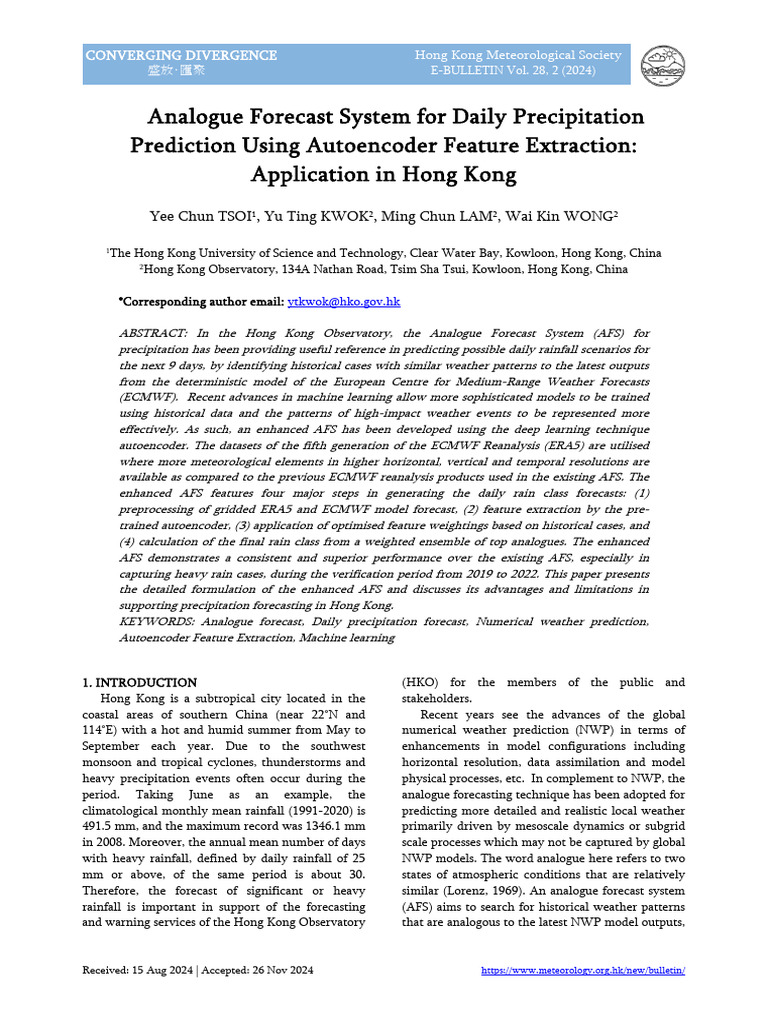 Analogue Forecast System | PDF | Numerical Weather Prediction | Weather Forecasting