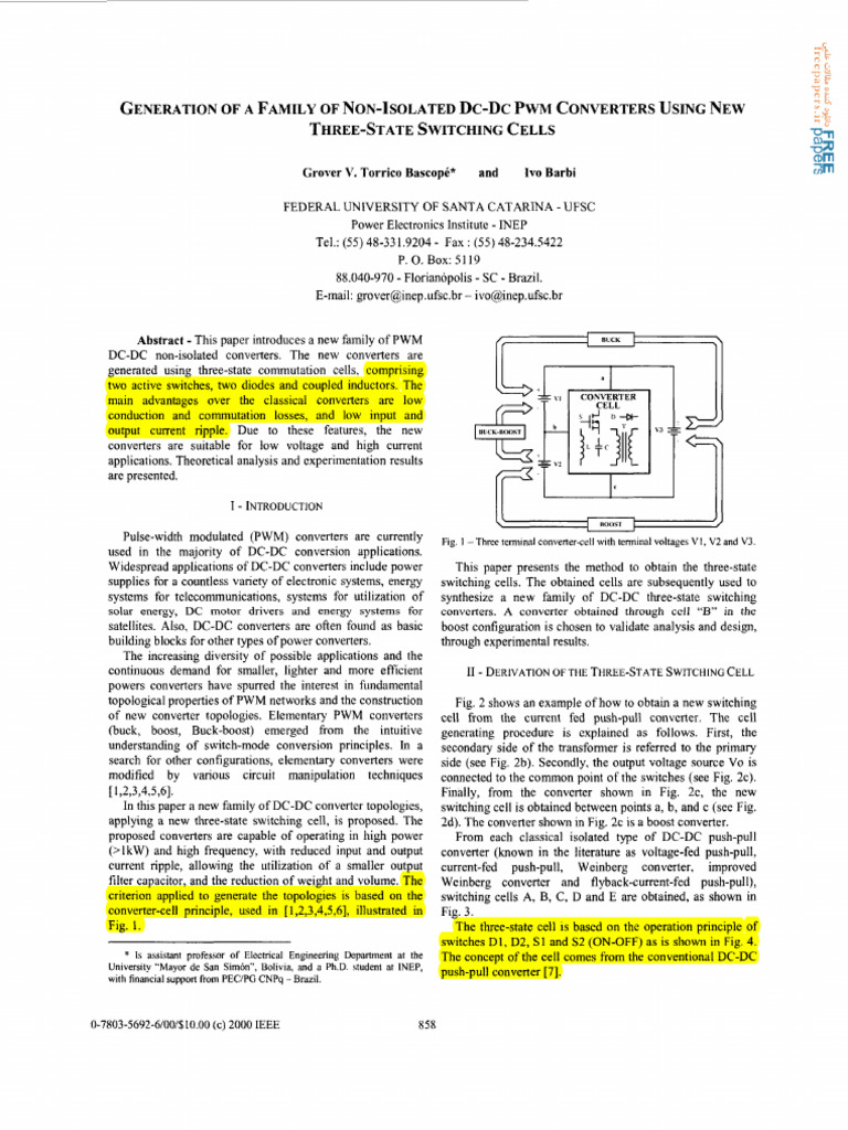 Generation of a family of non-isolated DC-DC PWM converters using new three-state switching ...