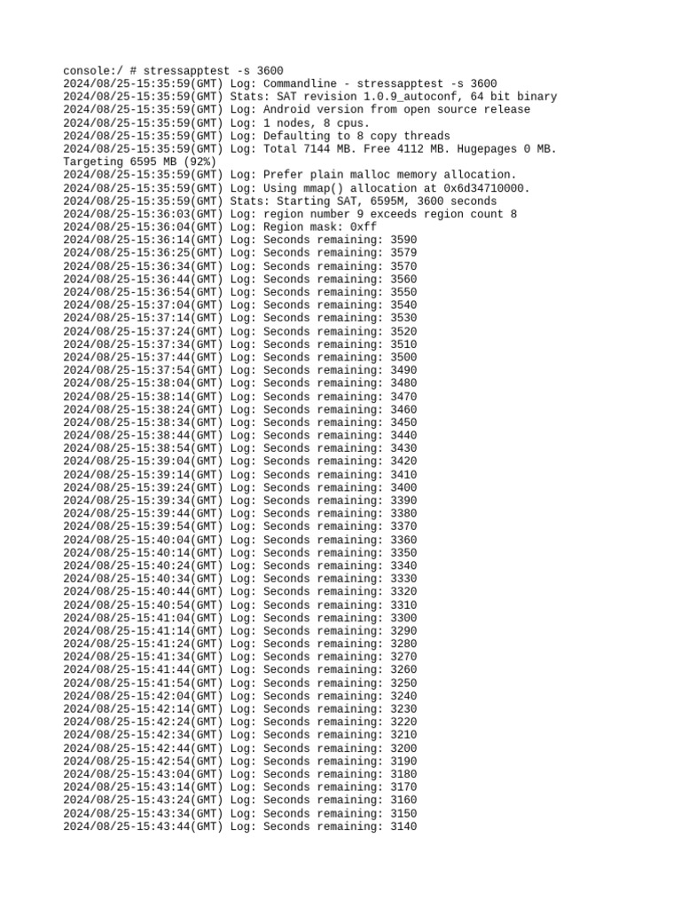 Stressapptest Log Pdf System Software Operating System Technology