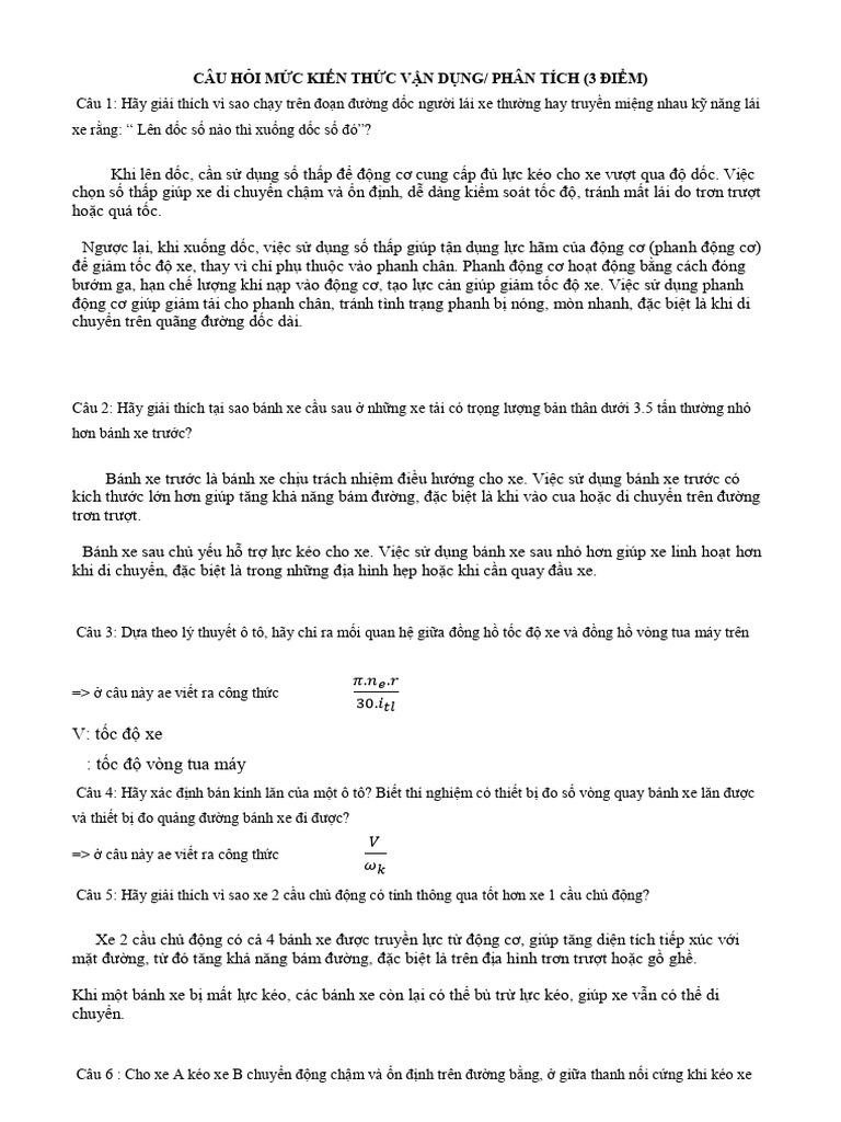 câu hỏi Vận dụng LTOT ) | PDF