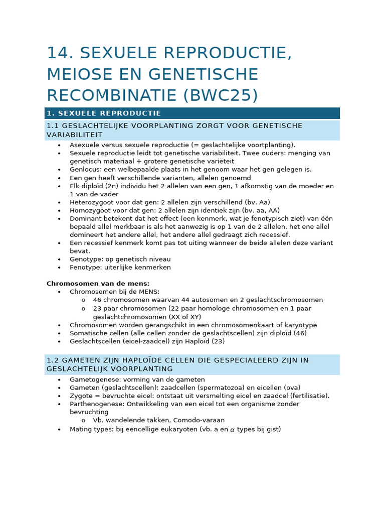 Samenvatting - HS25 - bioch | PDF
