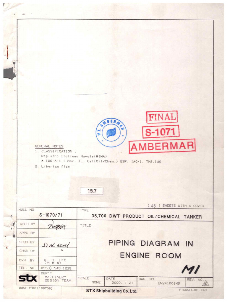 Piping_Diagram_In_Engine_Room_1 | PDF