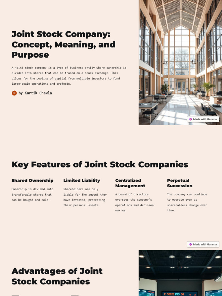 Understanding Joint Stock Companies | PDF | Joint Stock Company | Stocks