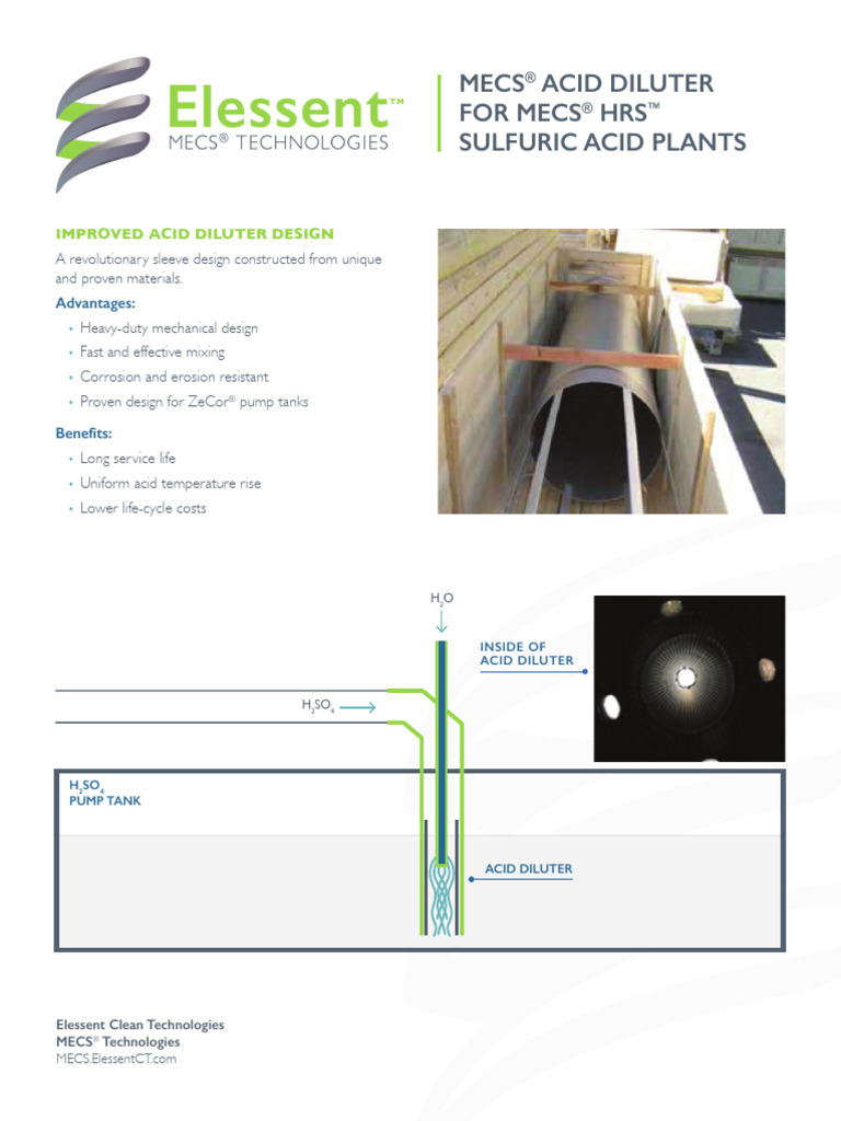 MECS® Acid Diluter for Sulfuric Plants | PDF | Sulfuric Acid | Clean ...