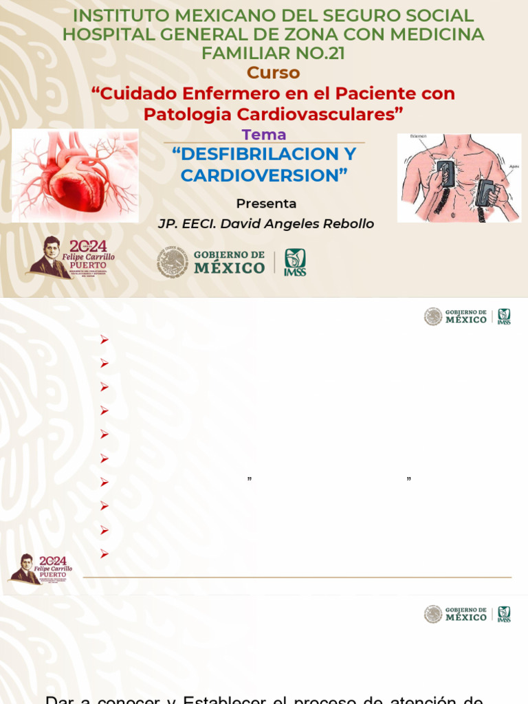 Cardioversion y Desfibrilacion Imss 2024 | PDF | Reanimación ...