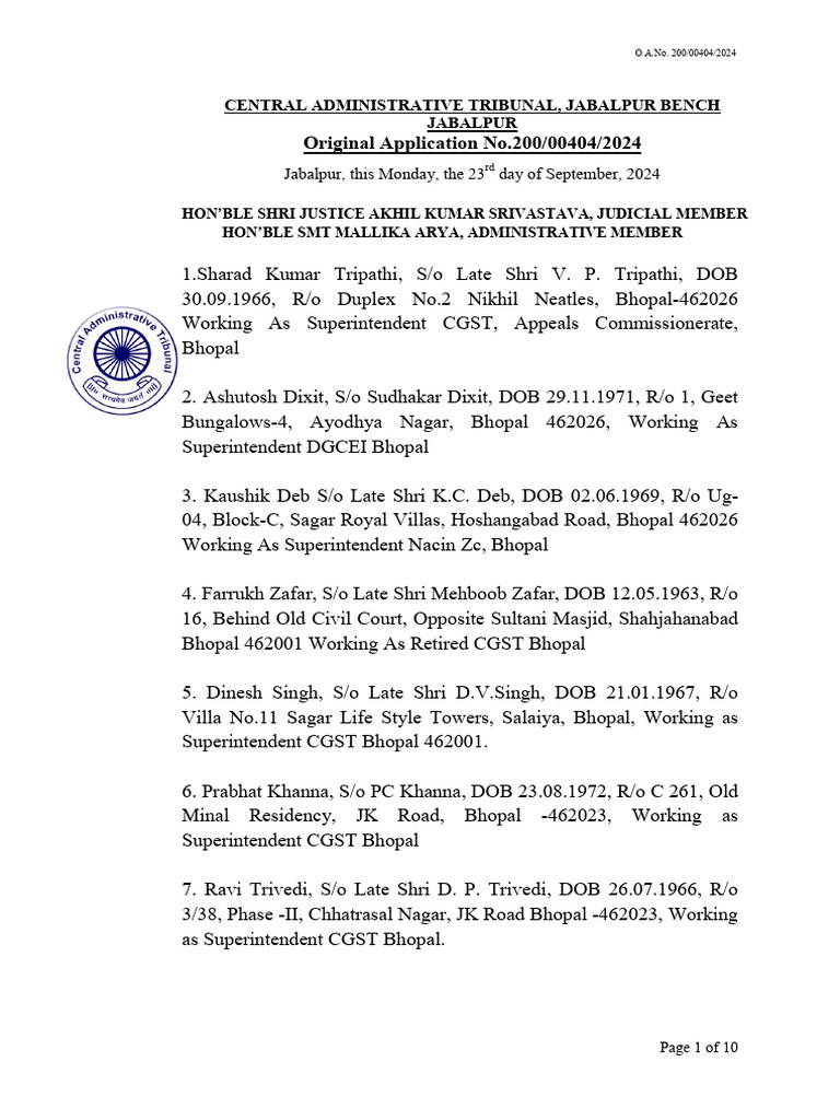 5404 - 2024 - 2025 - Final Order | PDF | Tribunal | Judiciaries