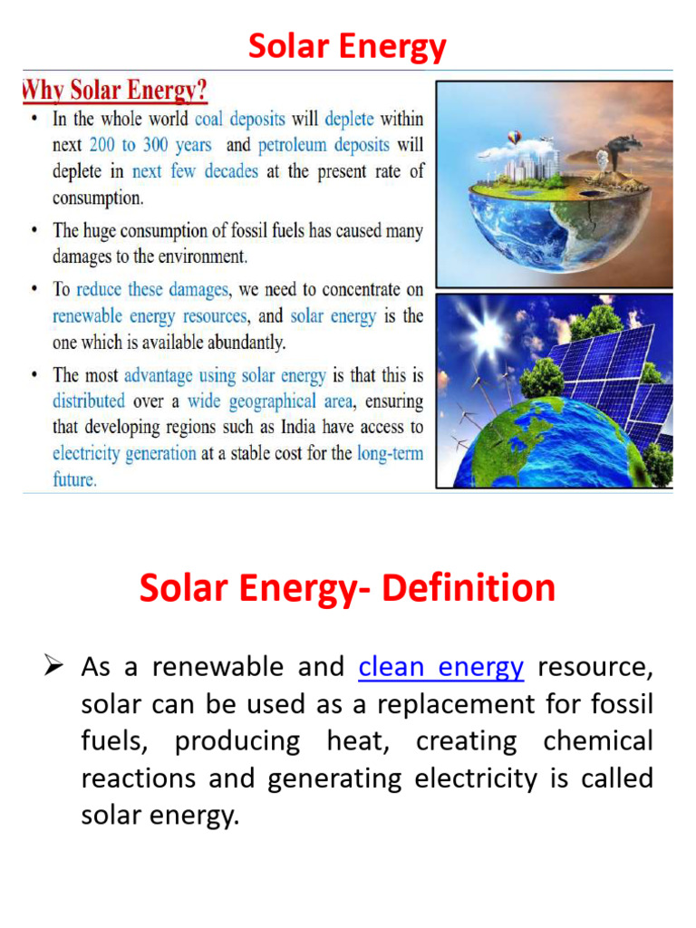 Solar, Wind and Tidal Energy Notes Module 1 | PDF | Solar Energy | Tide