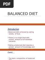 Balanced Diet Chart Overview | PDF