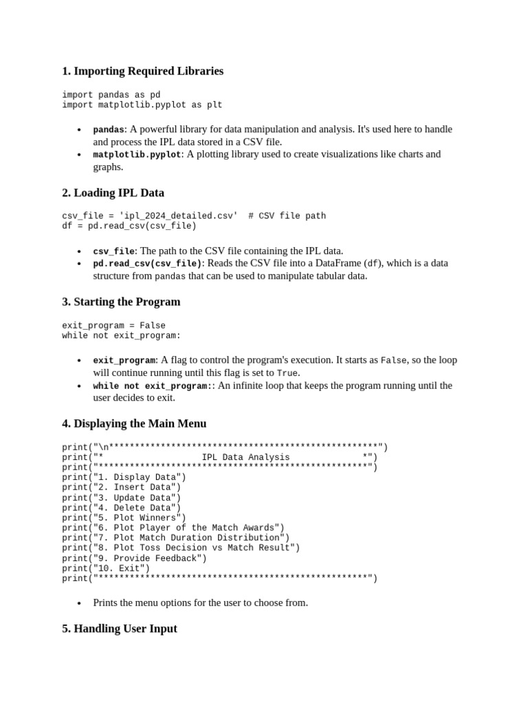 Ipl Data Analysis Porgram | PDF | Comma Separated Values | Computing