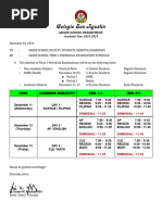 Second Periodical Test Schedule S. Y. 2024 2025 | PDF