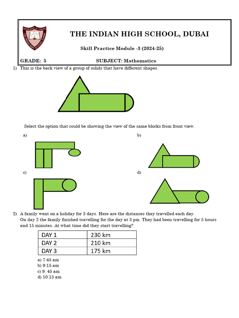 G-5-Module 3 - Skill Practice Qns | PDF