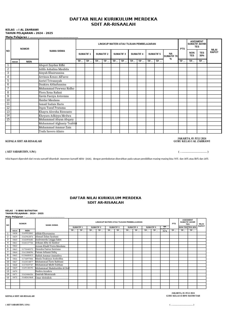Buku Nilai Guru Bid Study | PDF