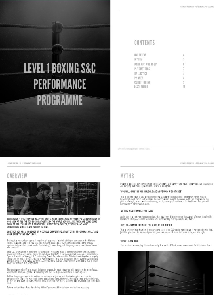 Level 1 Boxing Programme | PDF | Strength Training | Sports Science