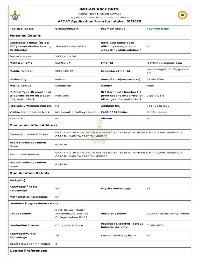 IAF - After Payment Preview | PDF
