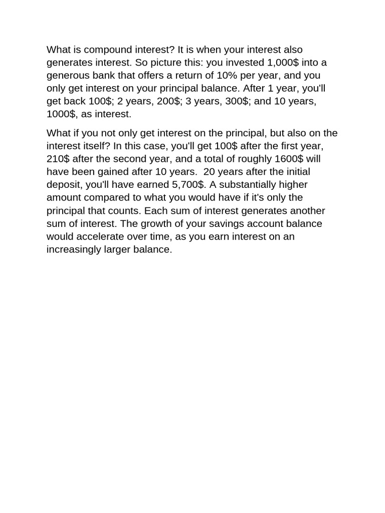 What is Compound Interest - Without Red Markup | PDF