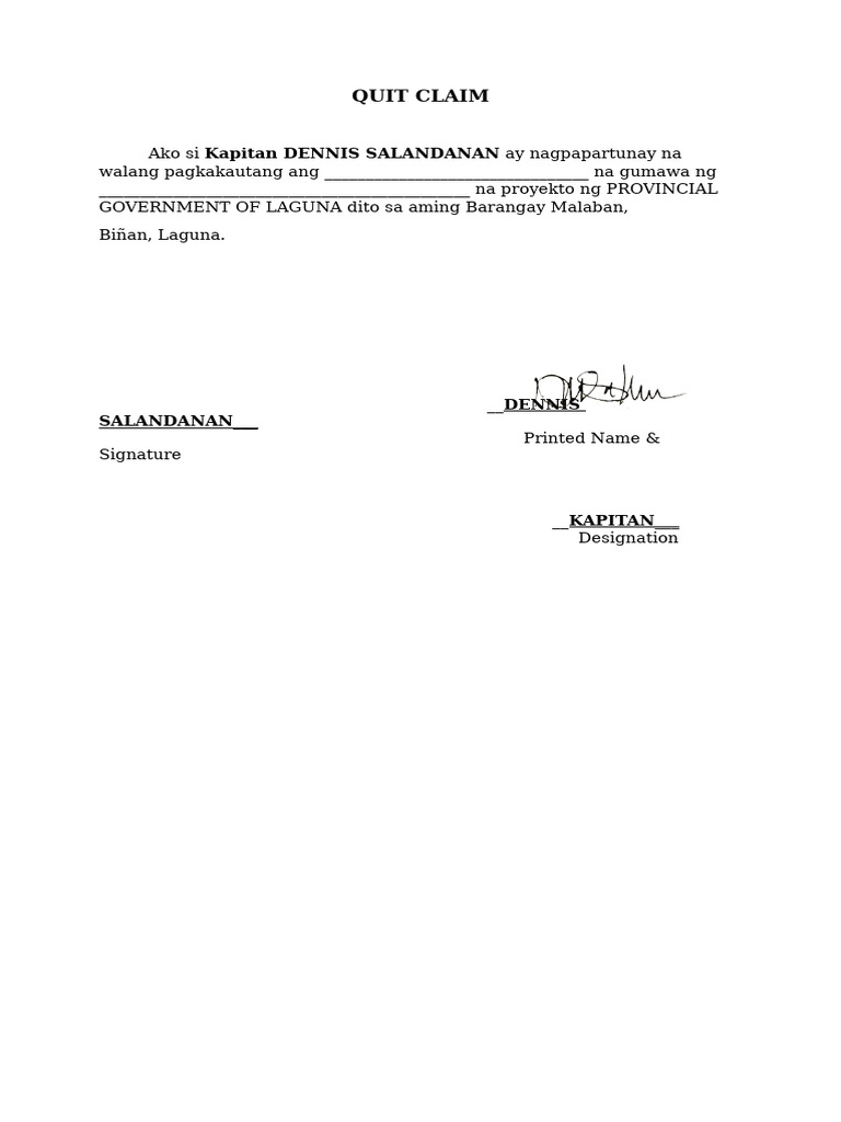 QUIT CLAIM | PDF