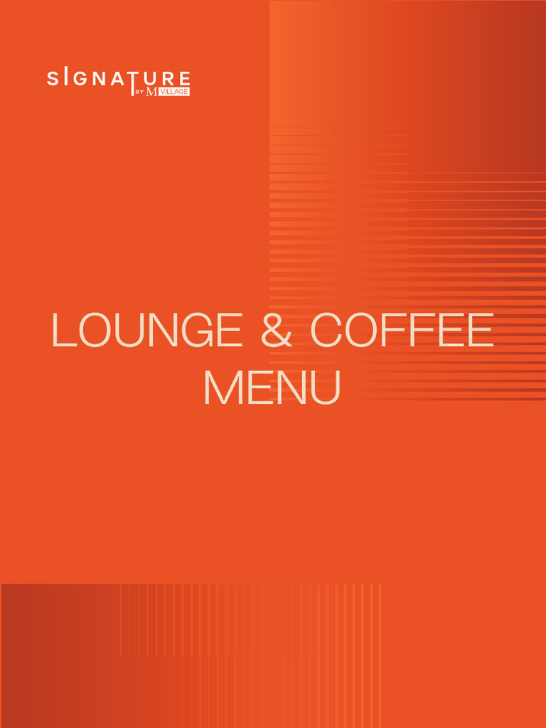Tho Nhuom Signature Menu 131124 | PDF | Martini (Cocktail) | Cocktails