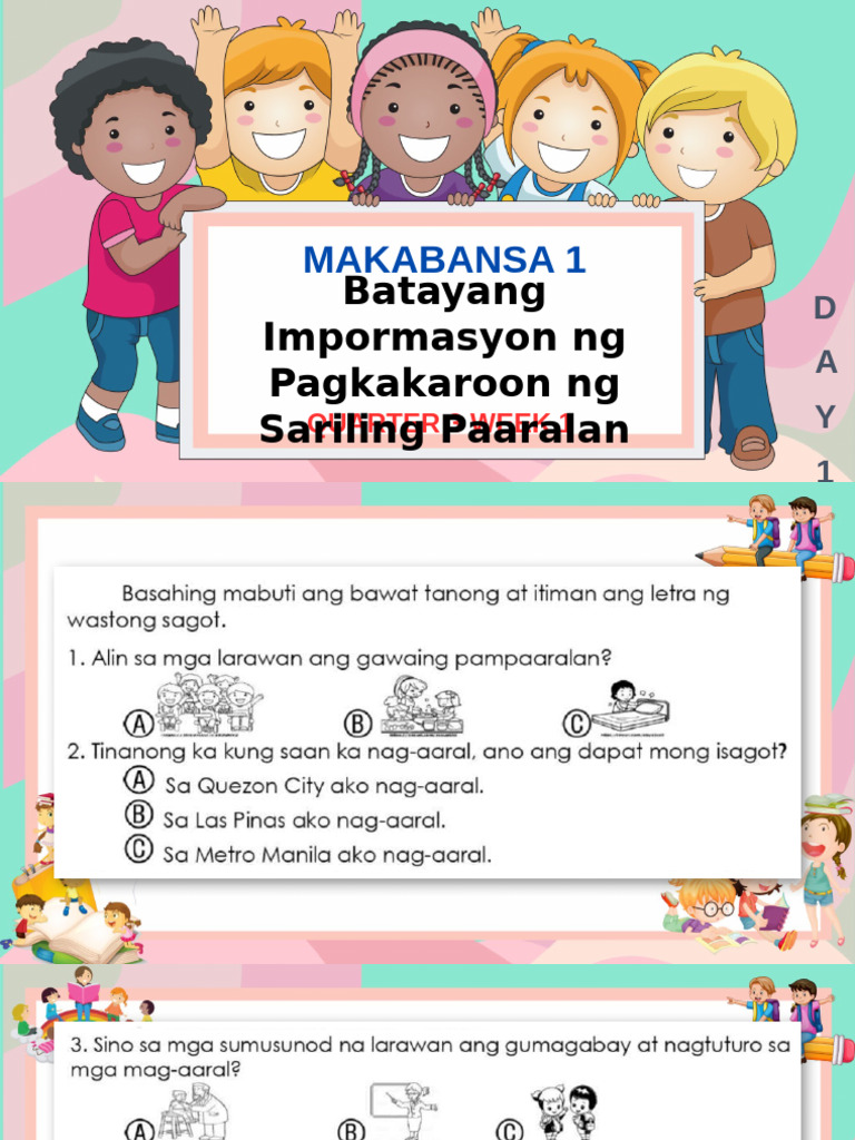 w1 q3 Makabansa 1 | PDF