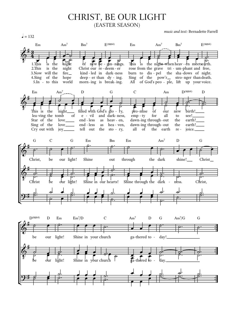 Easter Christ Be Our Light Full-Score | PDF