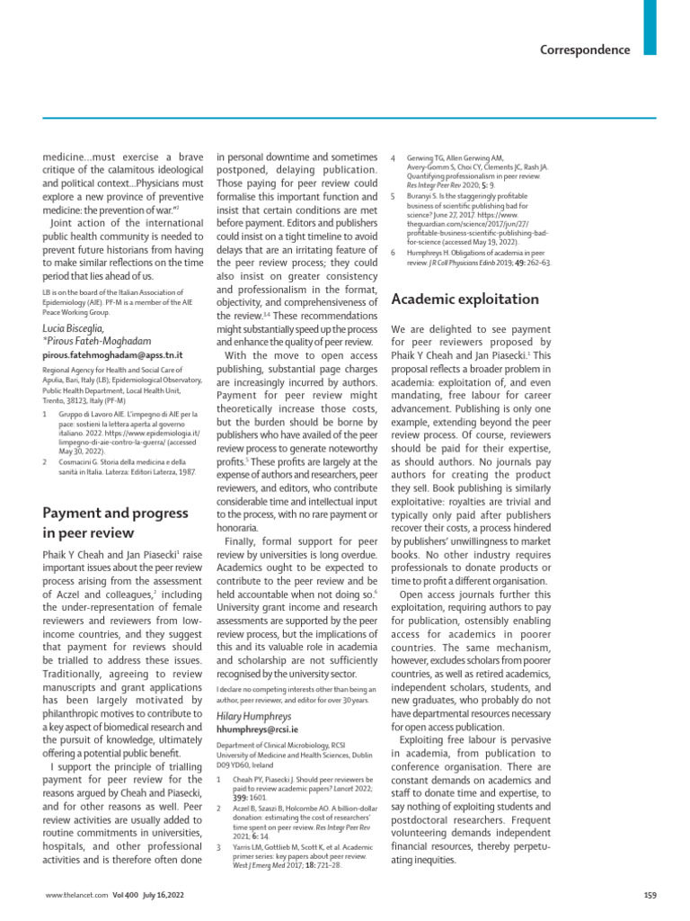 Academic-Exploitation Lancet | PDF | Open Access | Medicine