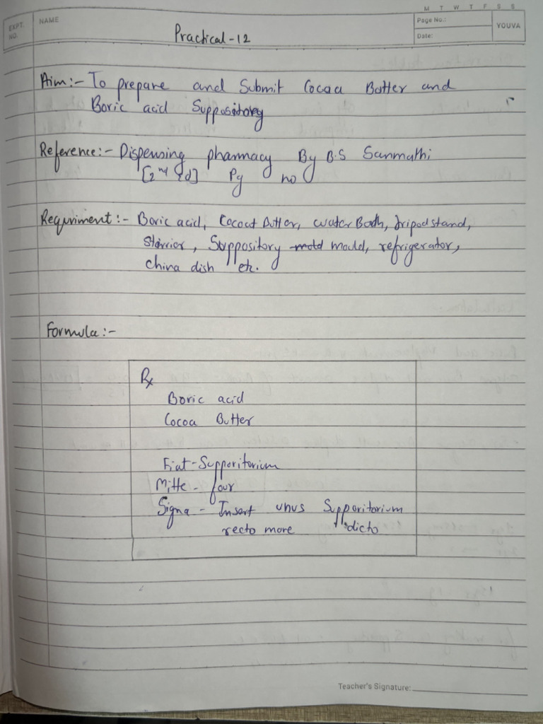 Ceutics Practical-12 Suppository | PDF