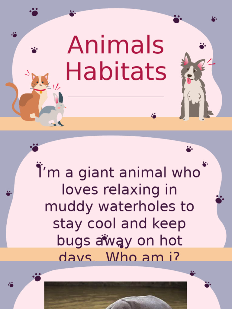 Animal Habitats Riddle | PDF