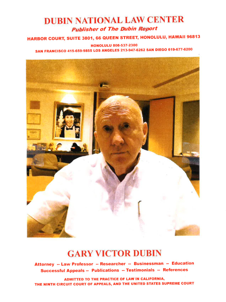Honolulu Attorney Gary Dubin | PDF | Thought | Foreclosure