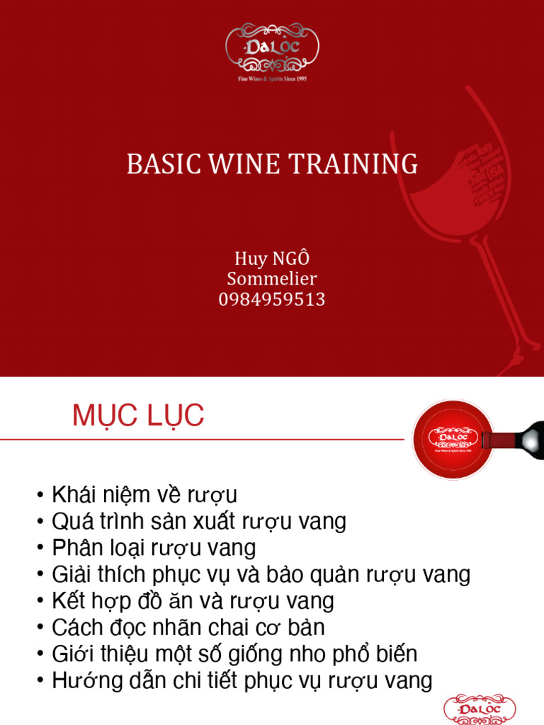 Basic Wine Training-CT 2 | PDF