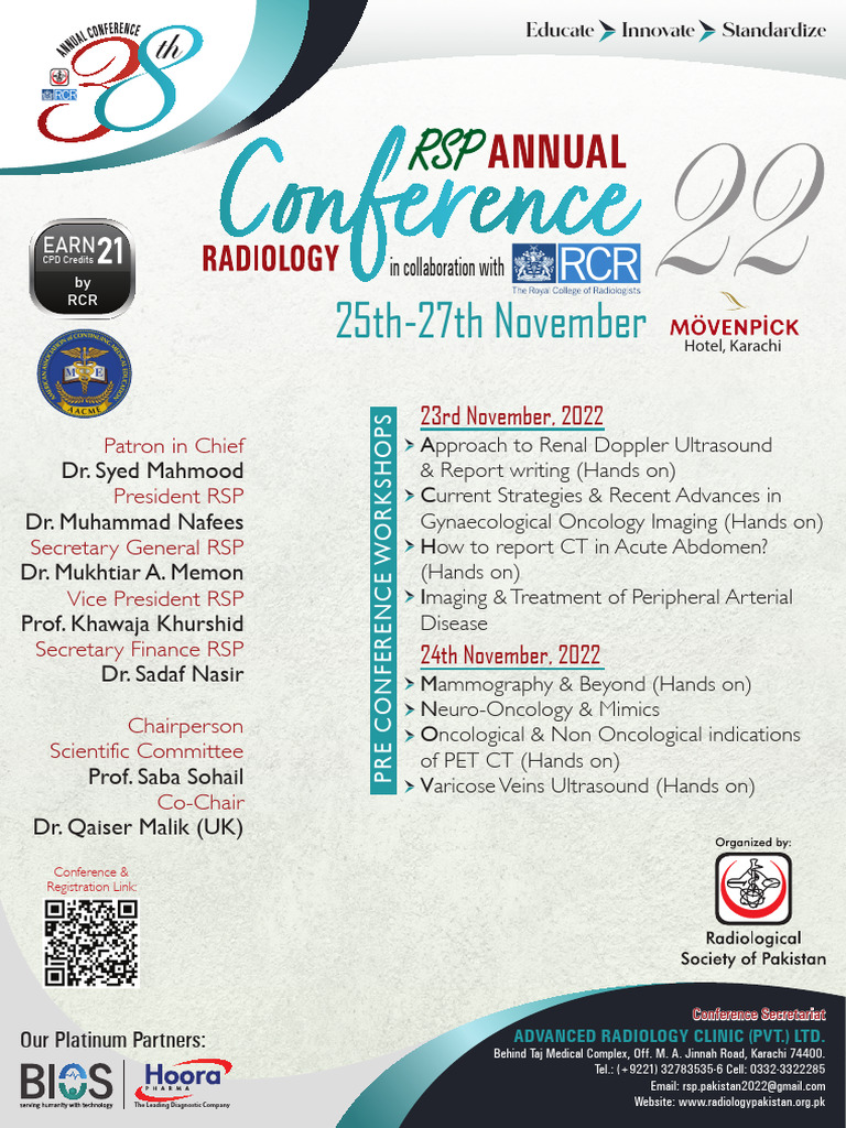 38th RSP Conference Brochure | PDF | Radiology | Medical Imaging