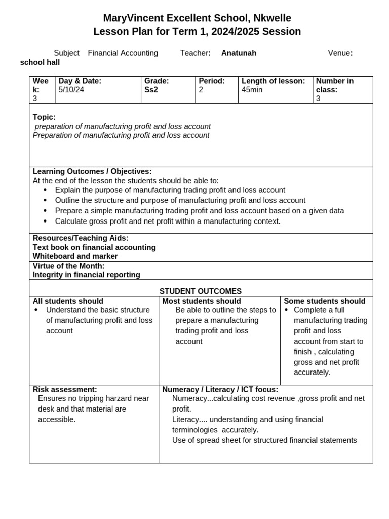 Financialaccountingss2week 3 Plan | PDF | Income Statement | Worksheet