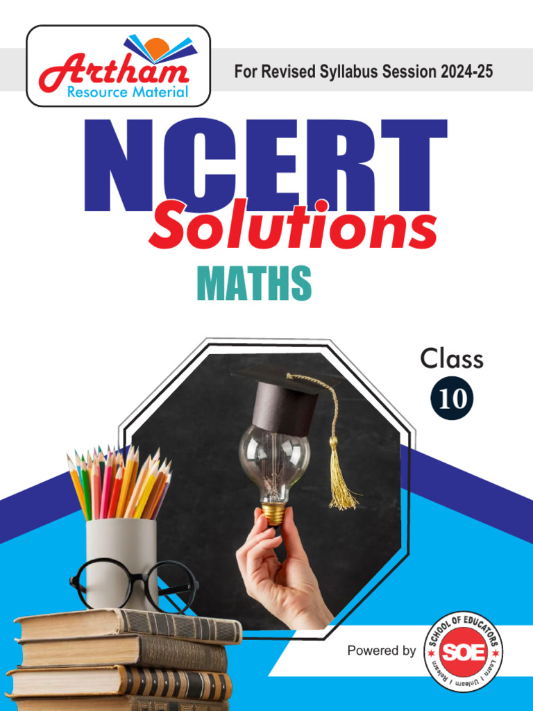 NCERT Class 10 Maths Solutions 2024-25 | PDF | Expert | Teachers