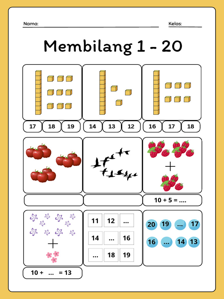 5.1 Membilang 11-20 | PDF