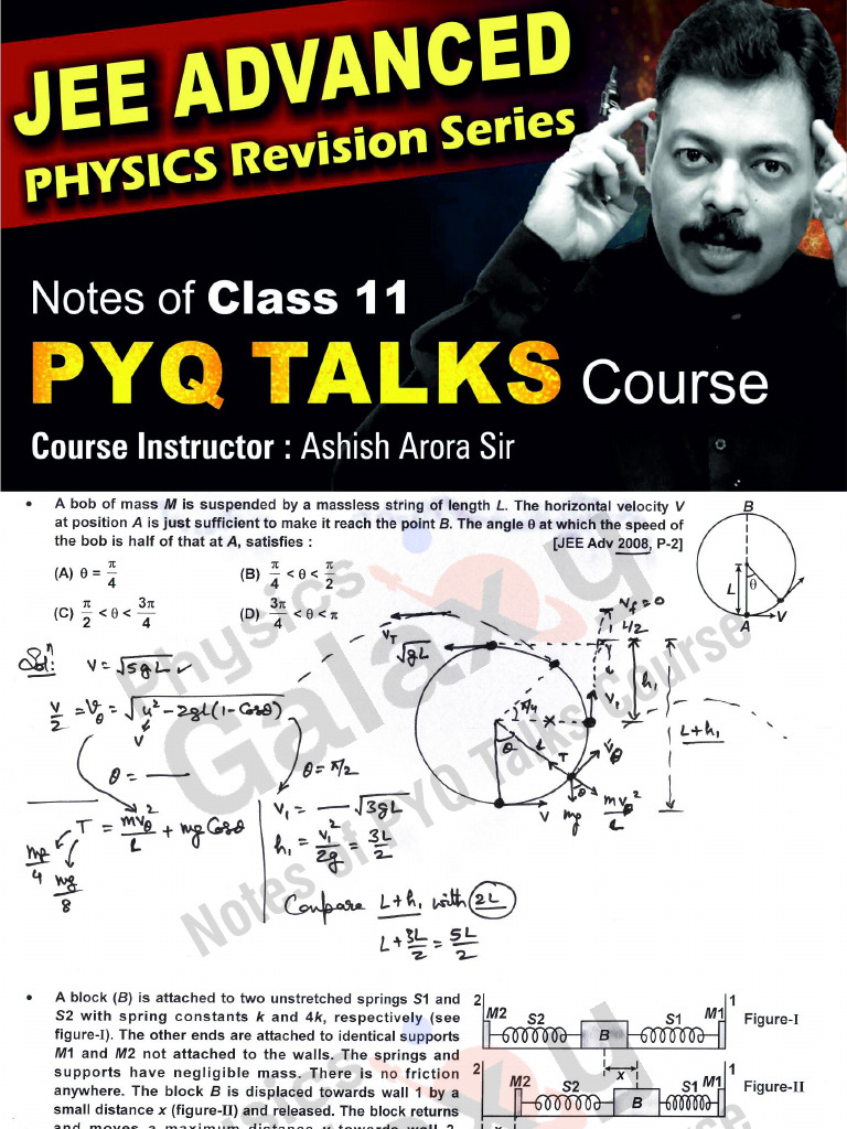 Pyq Talks Course Notes of Class-11 Physics Topics | PDF