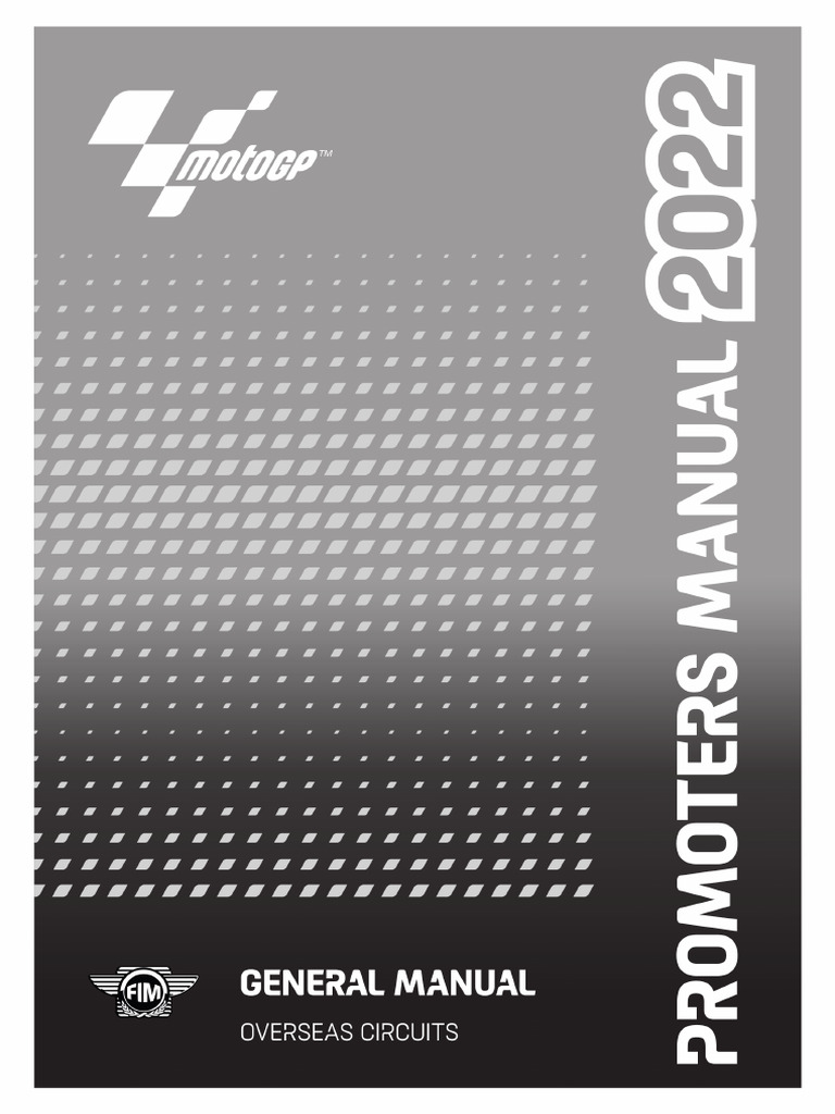 2022 01 MotoGP General Manual | PDF | Detergent