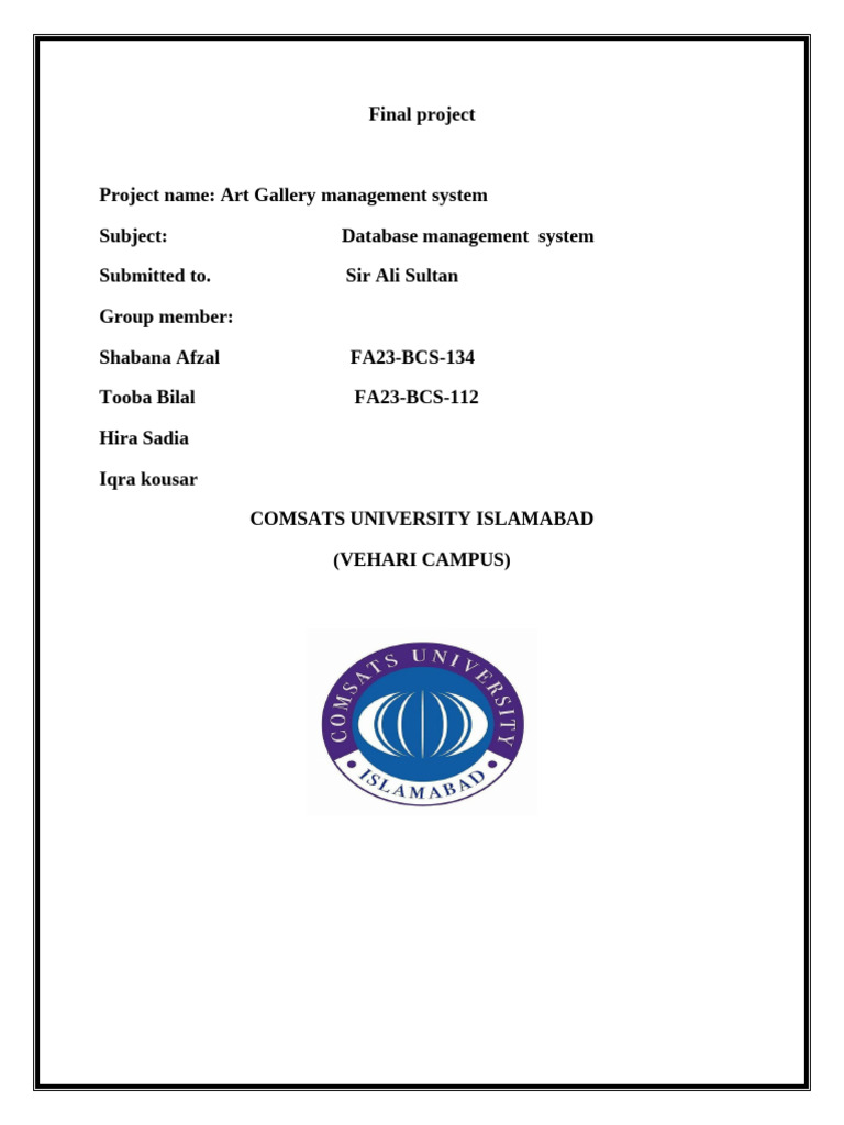 final project(database) | PDF final project(database) | PDF