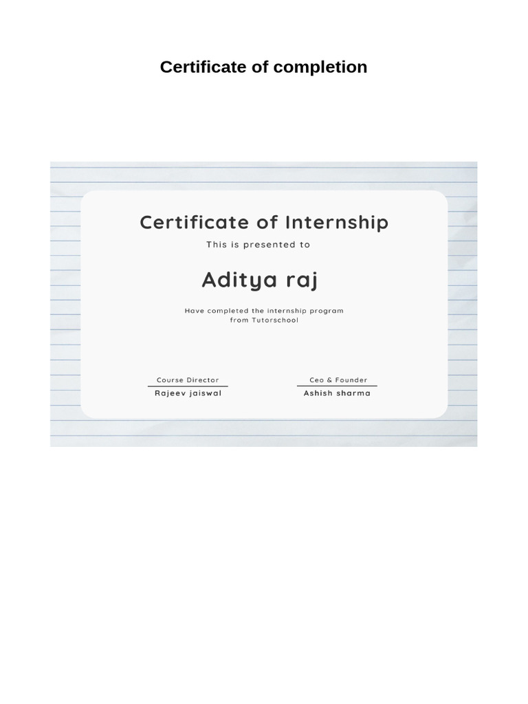 Intership Aditya Data | PDF