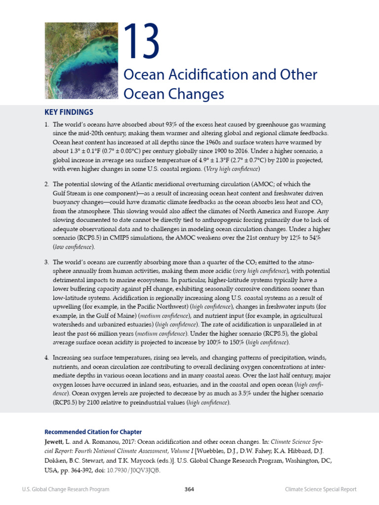 Ocean Acidification and Climate Impact | PDF | Oceans | Sea Surface ...