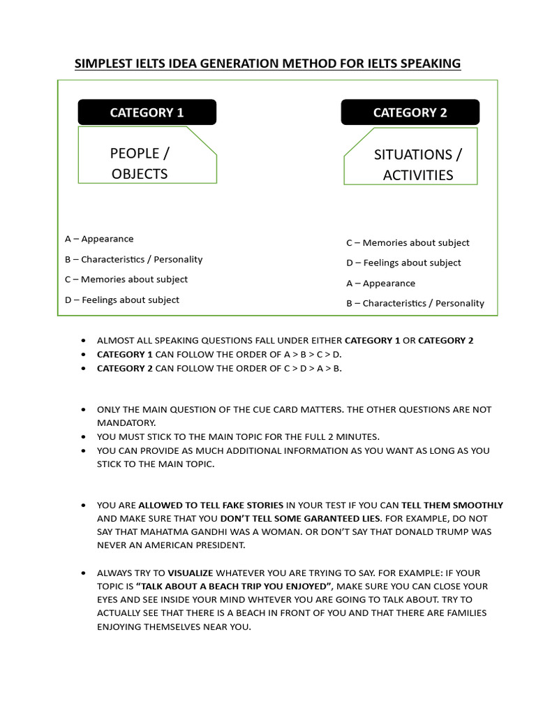 Speaking Idea Generation | PDF