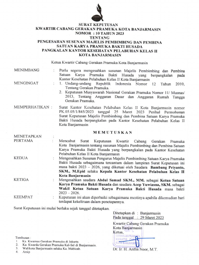 SK SAKA Bakti Husada KKP Banjarmasin | PDF